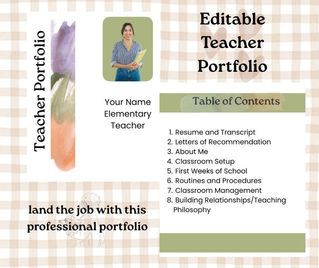 Editable Teacher Portfolio Template - Cute, Professional, & Easy to ...