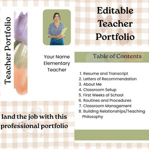 Editable Teacher Portfolio Template - Cute, Professional, & Easy to ...