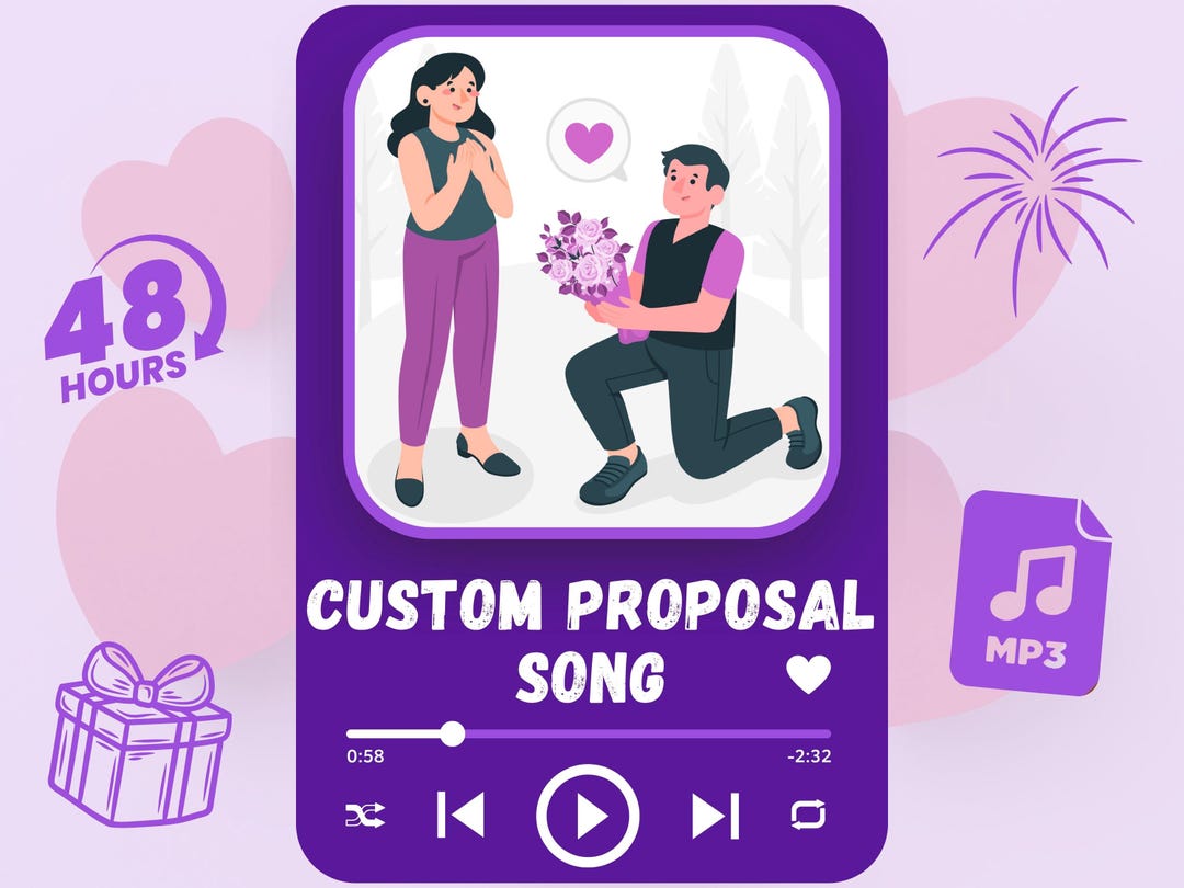 Personalized Proposal Song Gift • Custom Engagement Gifts • Unique ...