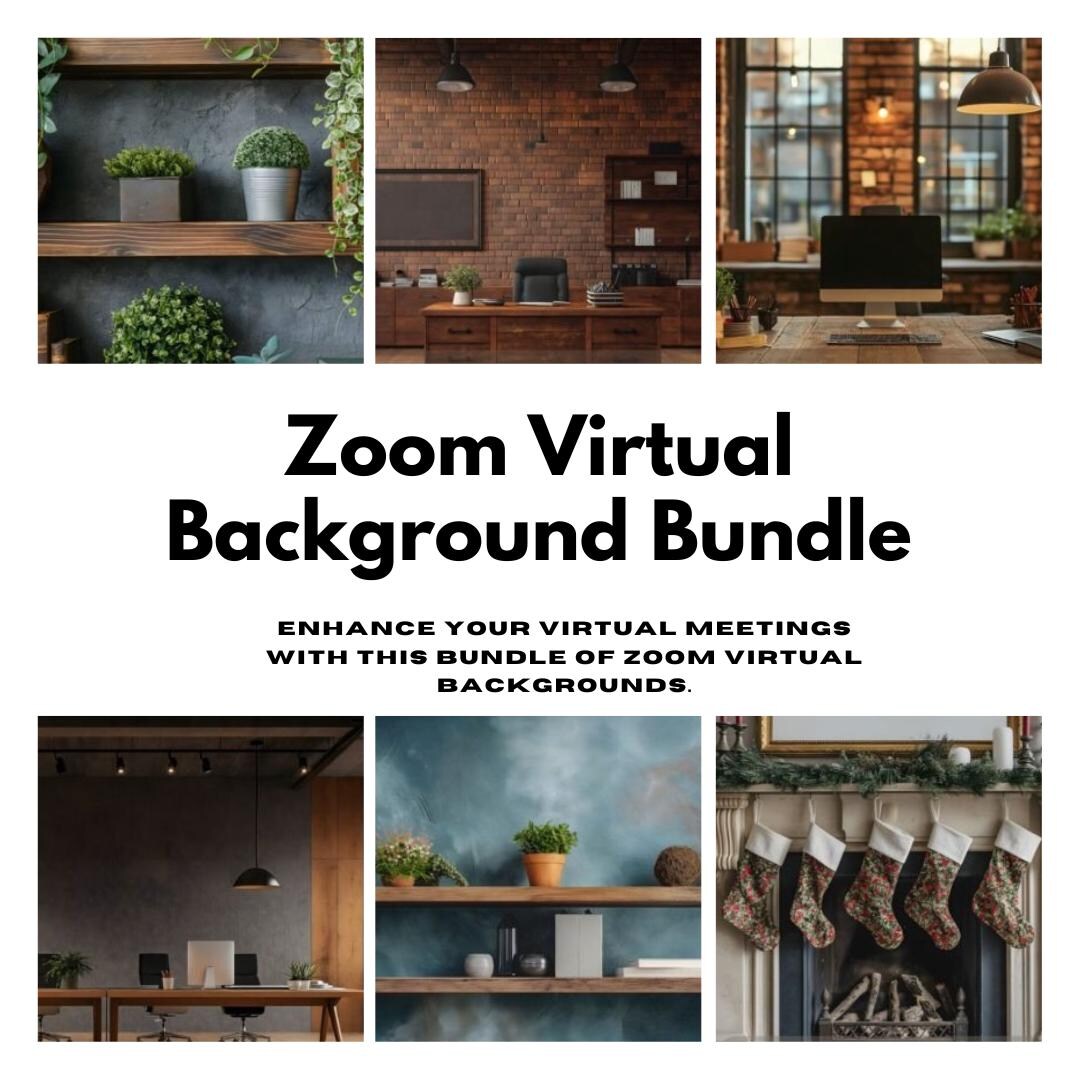 Zoom Virtual Background Bundle | HD Digital Backdrops for Zoom, Meet ...