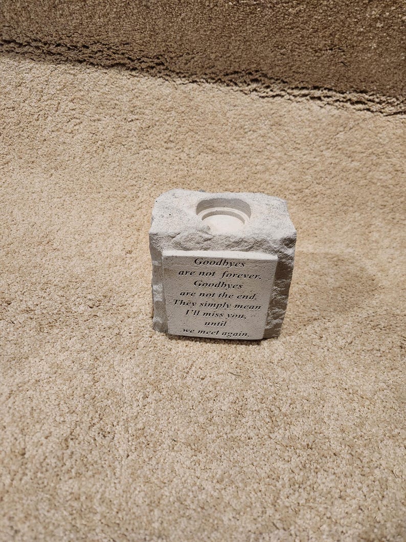 Goodbyes Square Memorial Stone - Etsy