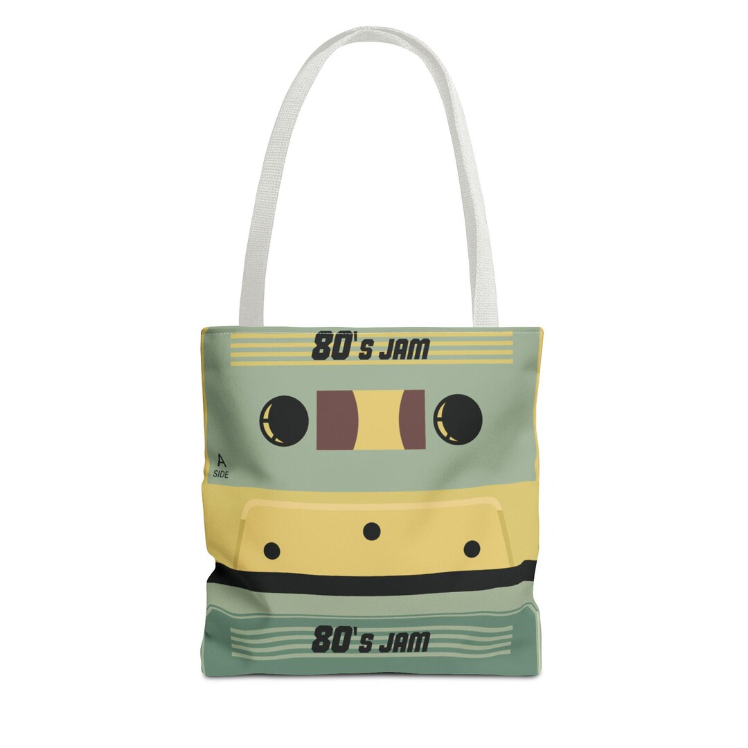 Retro 80s Cassette Tape Tote Bag: Vintage Music Lover Gift - Etsy