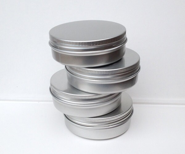 Small Metal Tins Round Tin Box 100ml Screw Lidded Aluminium - Etsy ...