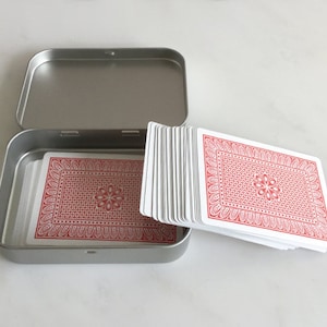 Playing Card Box, Poker Card Box, Rectangular Metal Tins, Blank Hinged ...