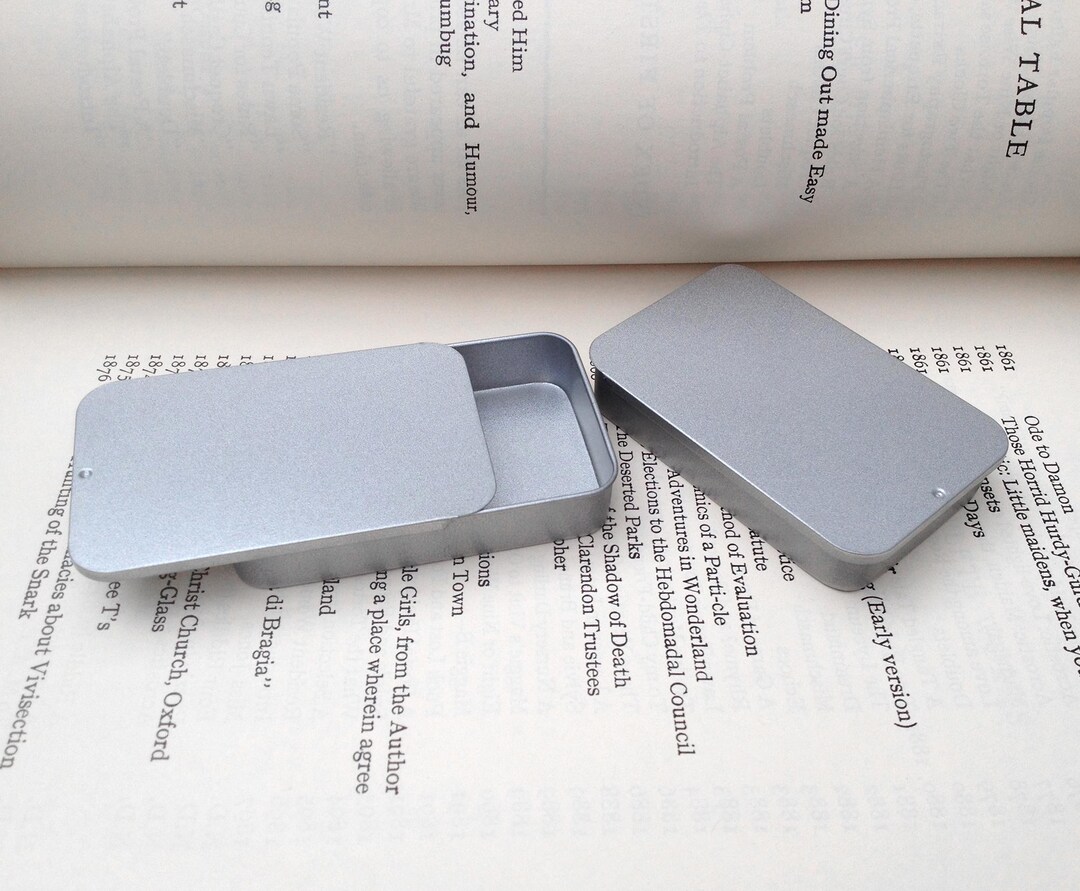 40ml Sliding Lid Tins, Rectangular Metal Tins, Silver Colour Tin Box - Etsy