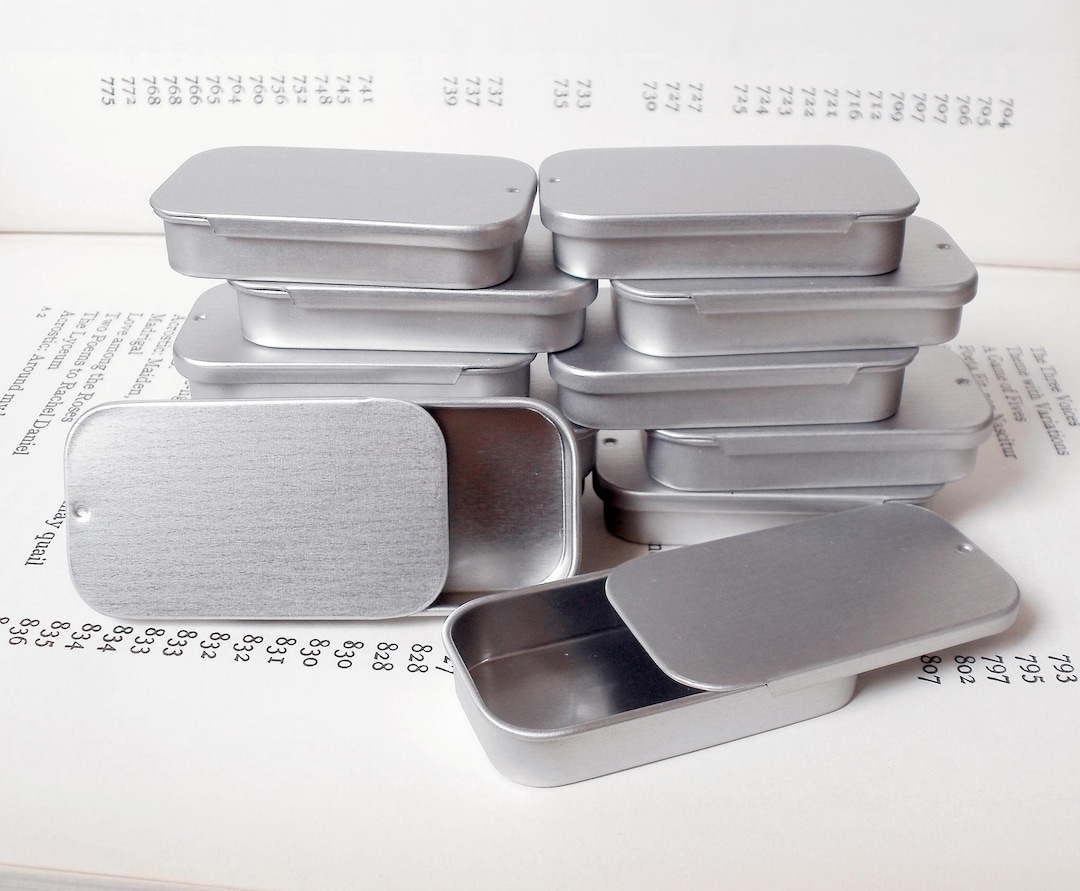 Mini Silver Sliding Lid Tins: 20ml DIY Container - Etsy