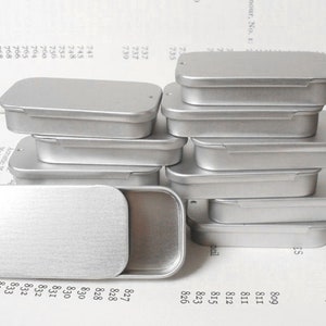 Mini Silver Sliding Lid Tins: 20ml DIY Container - Etsy