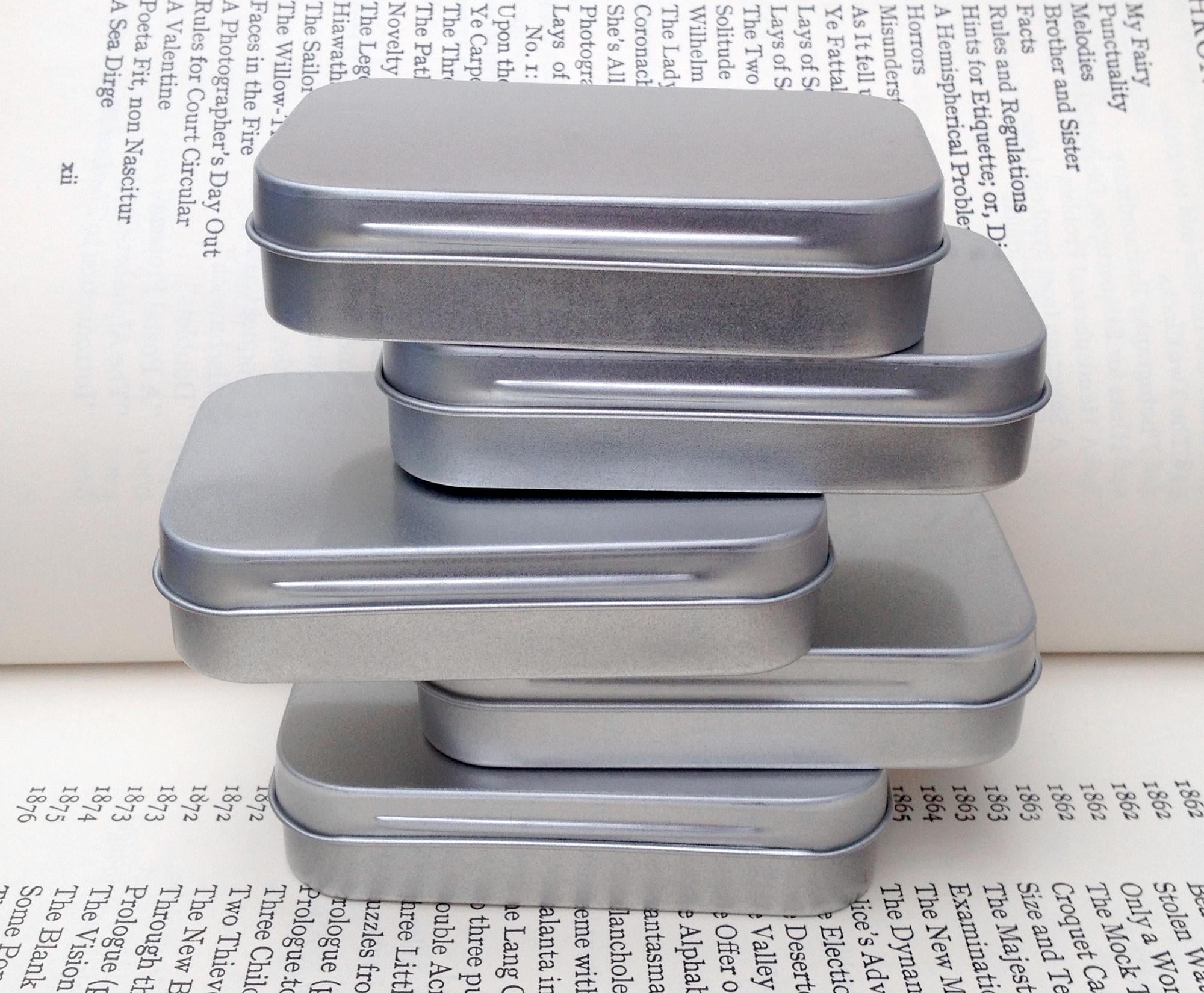 Rectangular Metal Tin Blank Hinged Tin Small Container 50ml Tin Box Business Card Size Etsy Australia