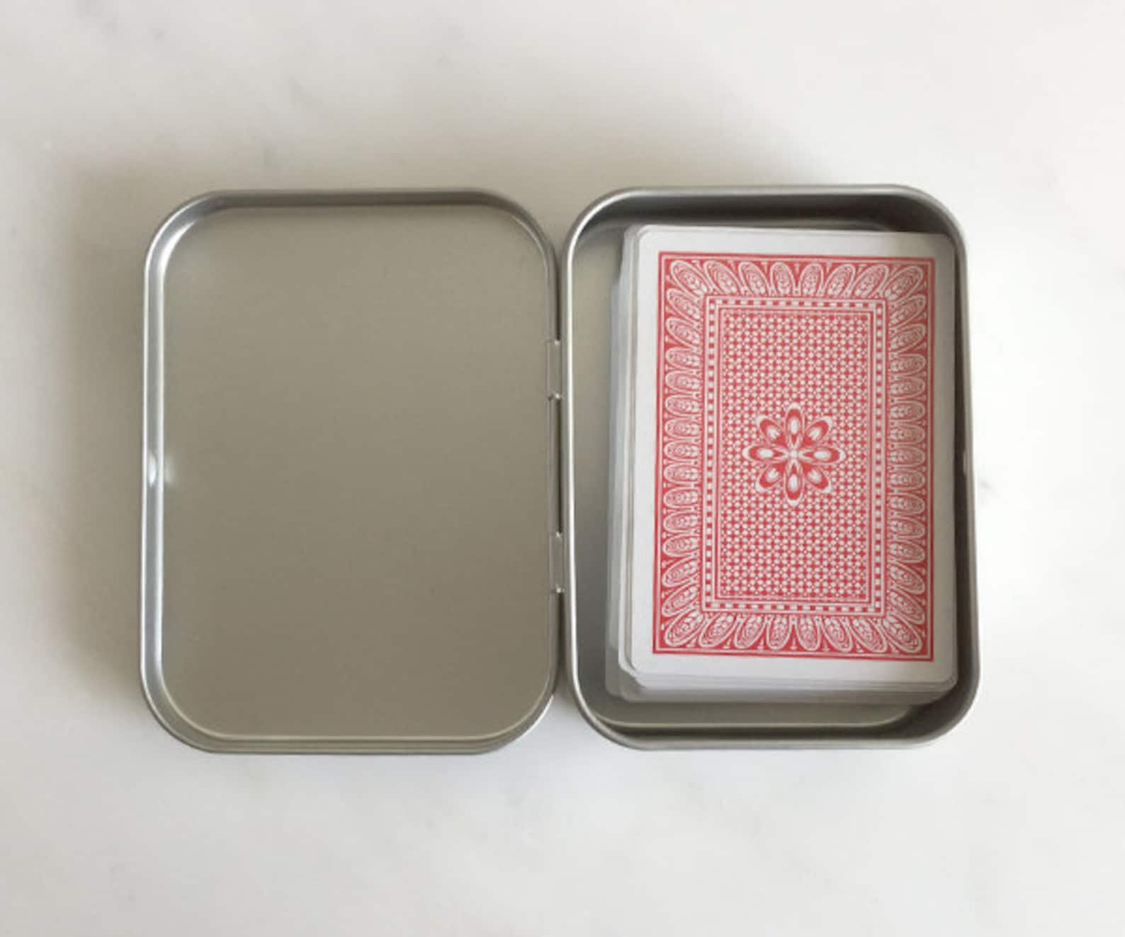 Playing Card Box Poker Card Box Rectangular Metal Tins - Etsy UK