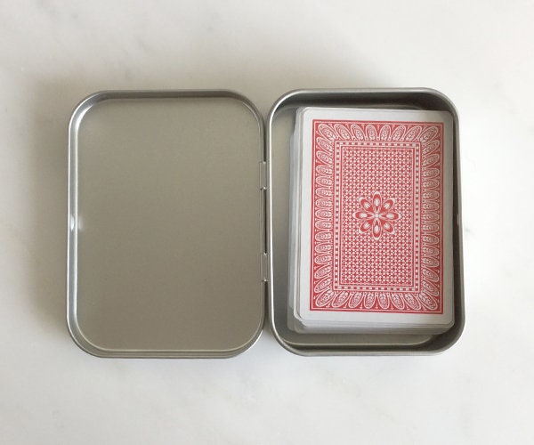 Playing Card Box Poker Card Box Rectangular Metal Tins - Etsy UK