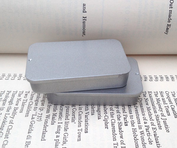 40ml Sliding Lid Tins, Rectangular Metal Tins, Silver Colour Tin Box - Etsy