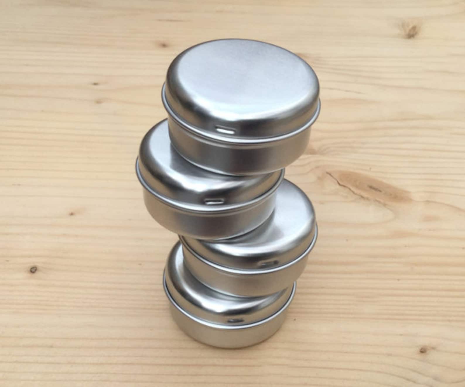 Round Metal Tins 15ml Tin Box Small Container DIY - Etsy