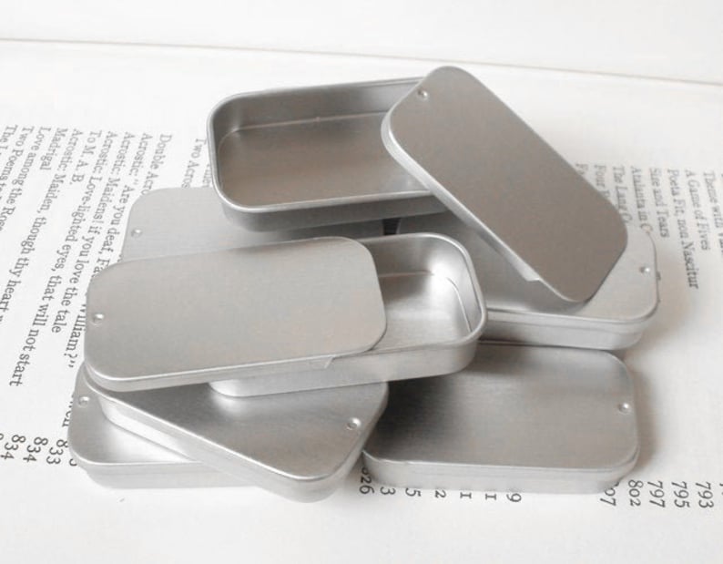 Mini Silver Sliding Lid Tins: 20ml DIY Container - Etsy