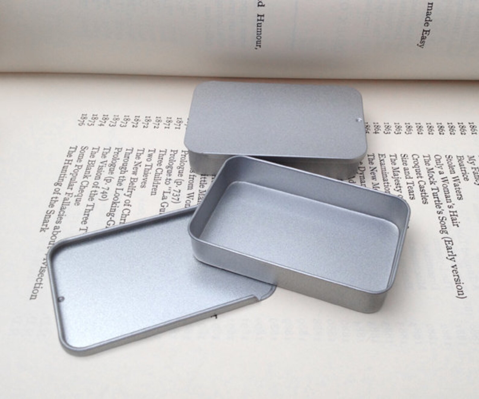 40ml Sliding Lid Tins, Rectangular Metal Tins, Silver Colour Tin Box - Etsy