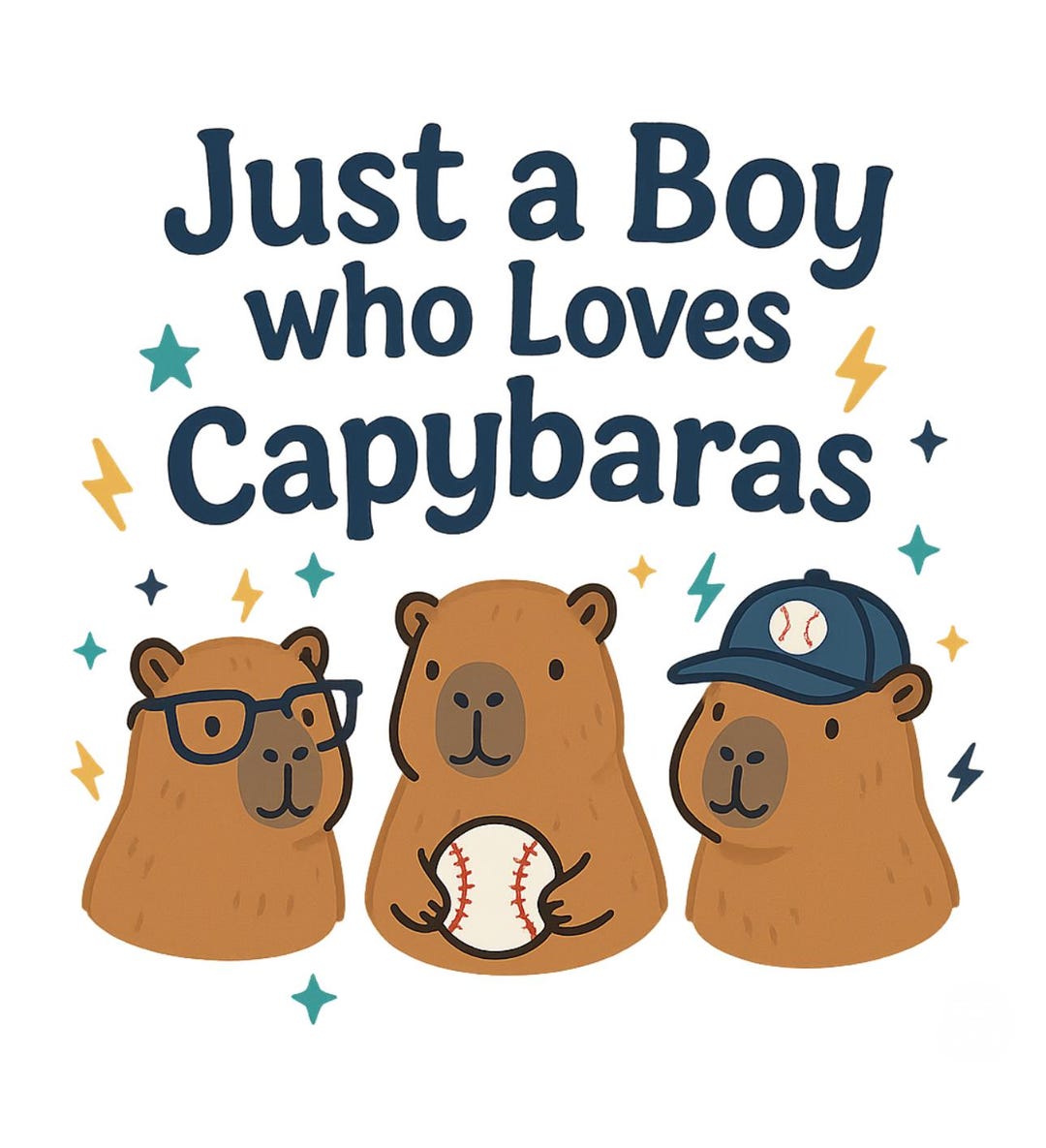 Just A Boy Who Loves Capybaras PNG Capybara Digital Download With ...
