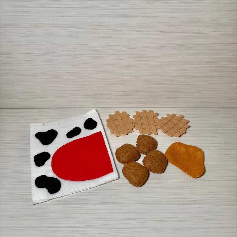 Felt Chicken Nuggets, Felt Play Food, Felt Chick Fil a Inspired Nuggets ...