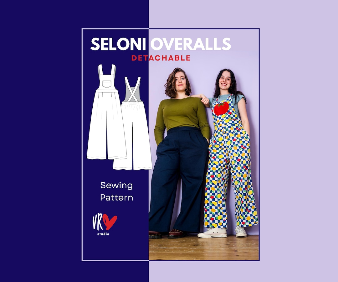 Seloni Overalls Sewing Pattern | Convertible Overalls to Pants + Bag ...