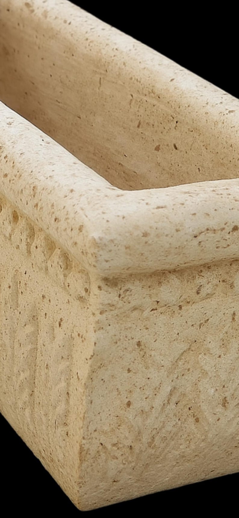 Rectangular Travertine Planter | Natural Stone Texture | Garden or Wall ...