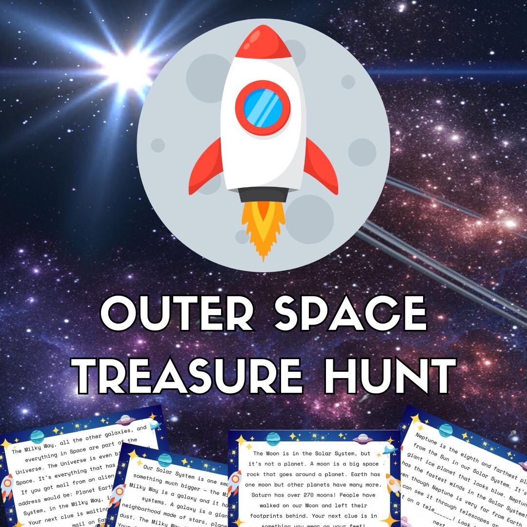 Outer Space Treasure Hunt for Kids – Printable Scavenger Hunt Game ...