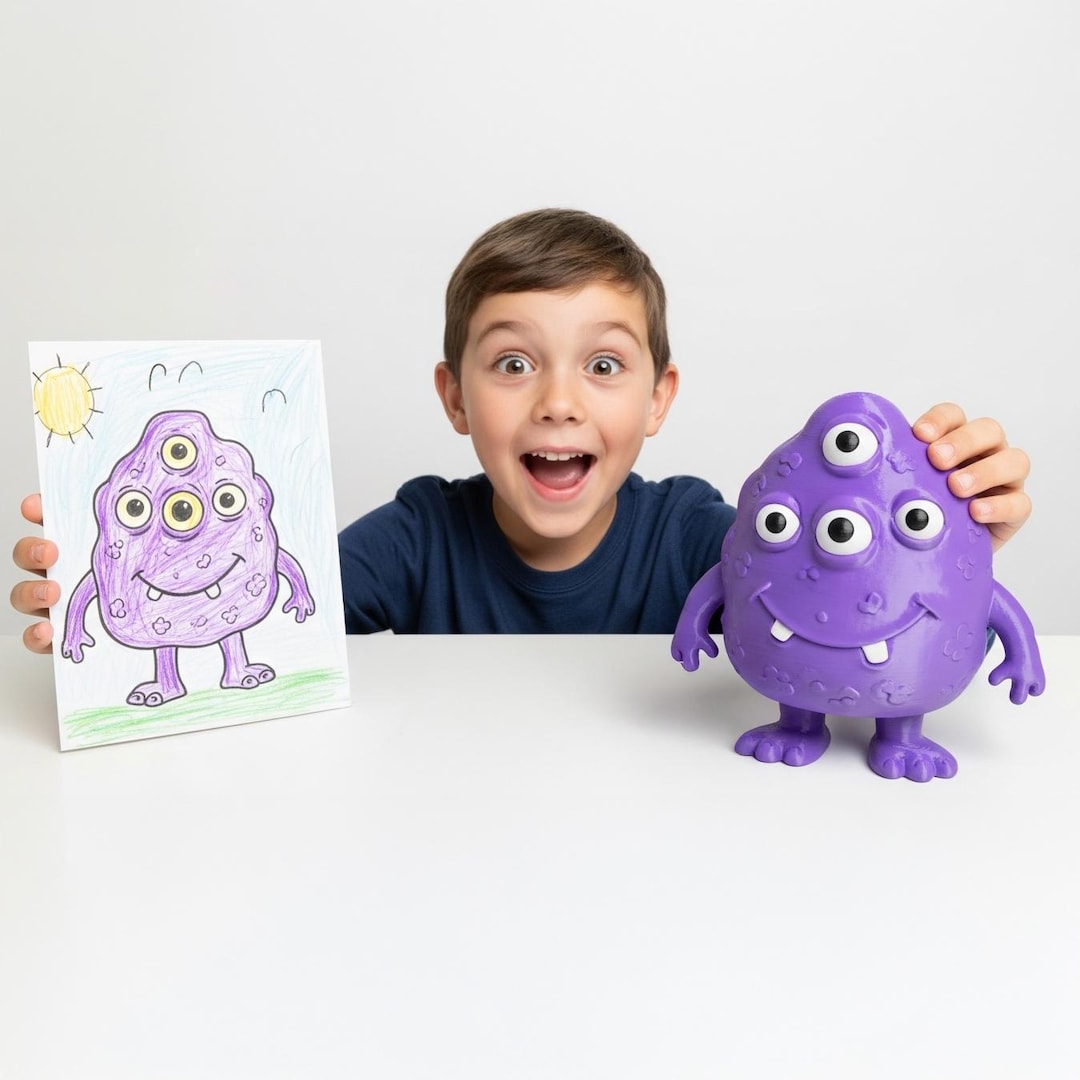 Custom 3D Figurine From Child's Drawing: Full Color Keepsake Toy - Etsy