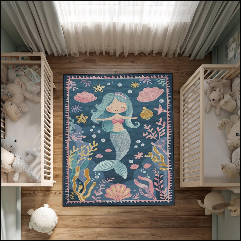 Mermaid Area Rug - Etsy
