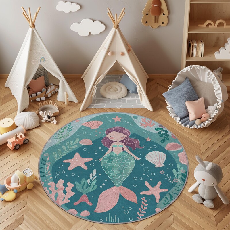 Mermaid Area Rug - Etsy