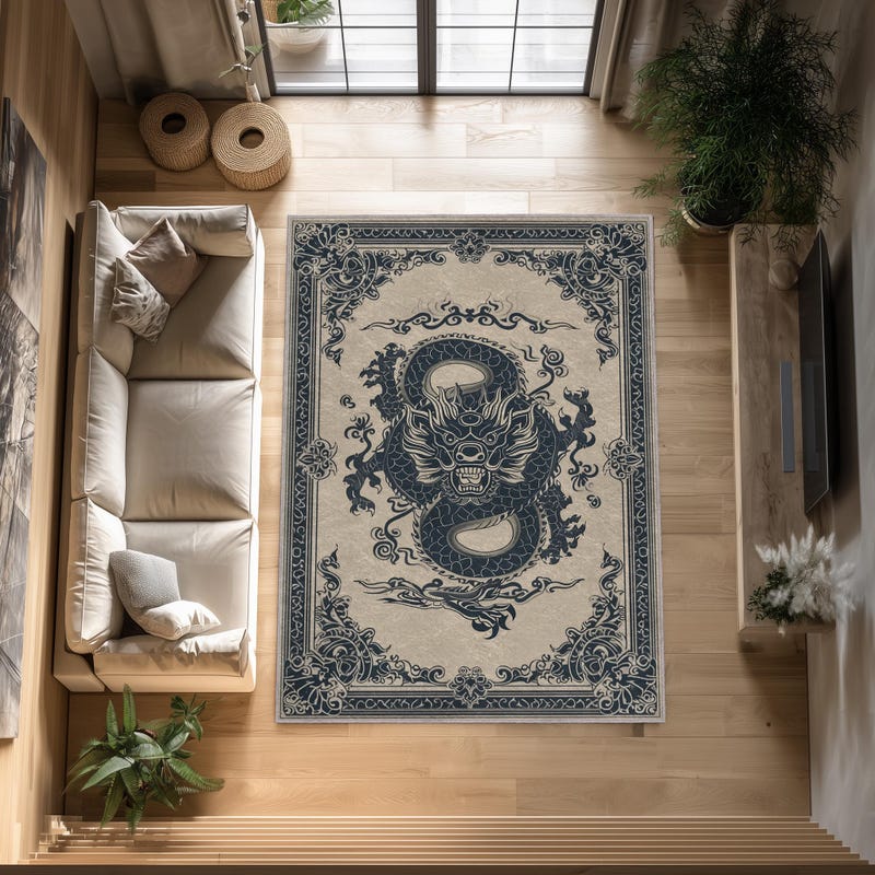 Blue Fantasy Area Rug - Etsy