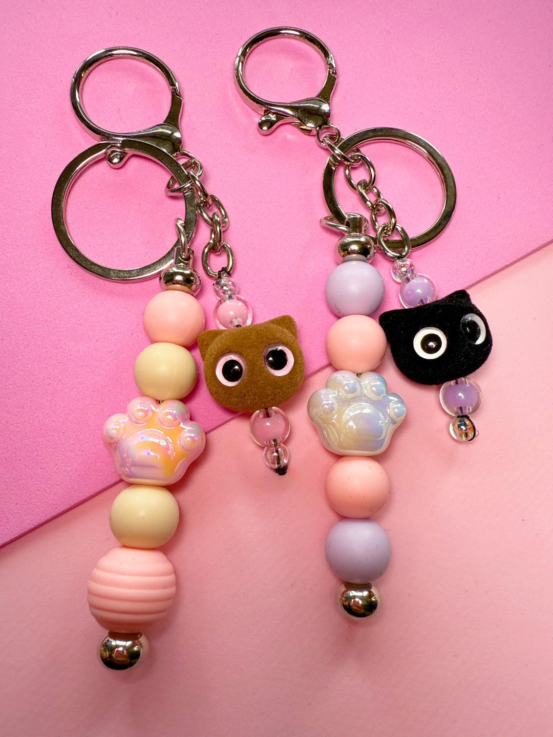 Bean and Meow | Cat Paw Charm Keychain | Pastel Kitty Bag Charm | Cute ...