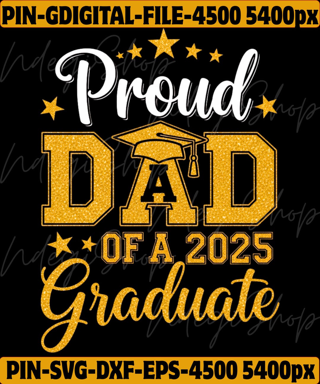 Super Proud Dad of 2025 Graduate Awesome Family College Png-class of ...
