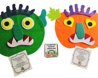 Felt Board Story Set: GO Away Big Green Monster - Etsy