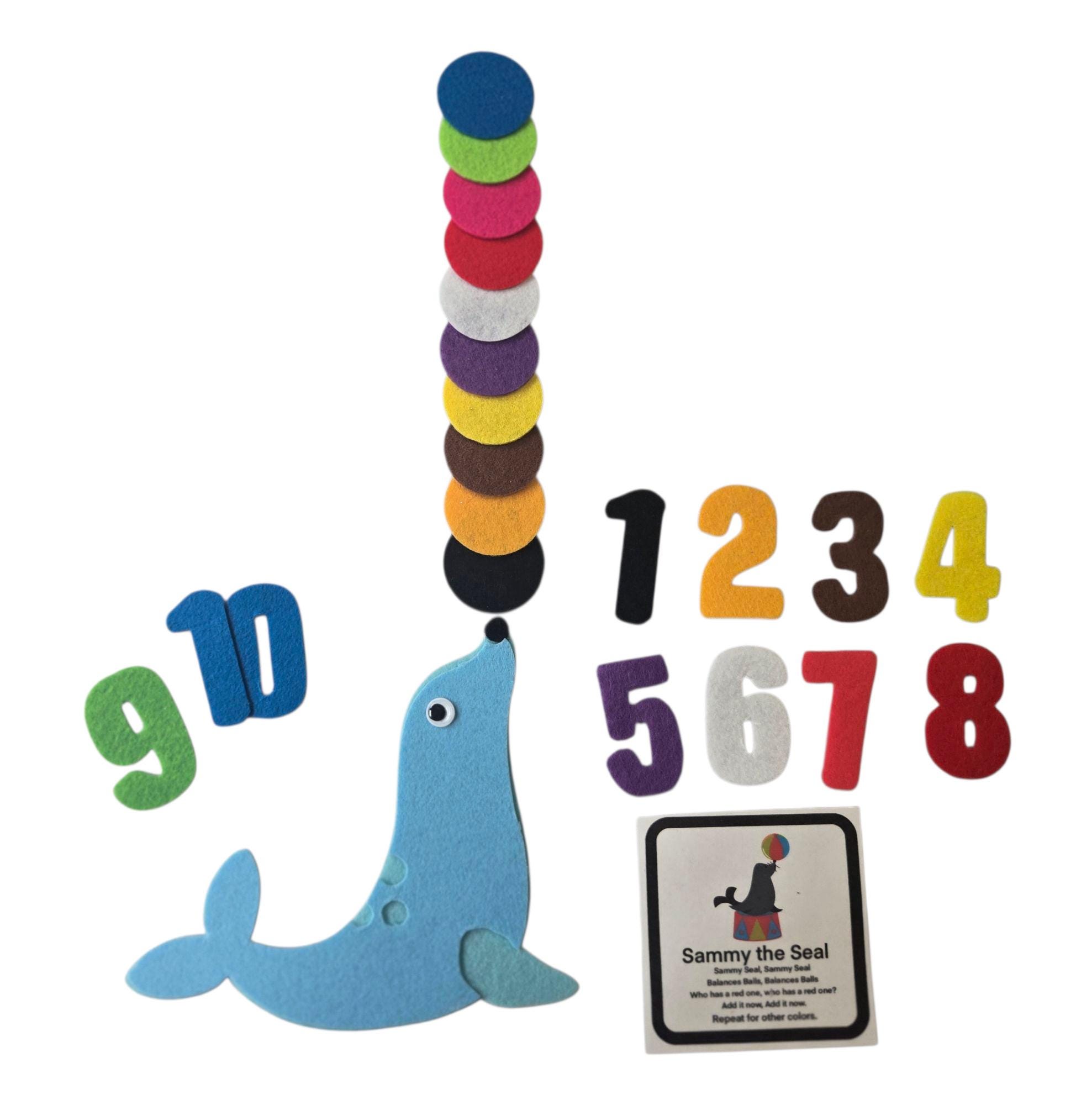 Sammy the Seal Felt Board Set Counting and Color Recognition Activity ...