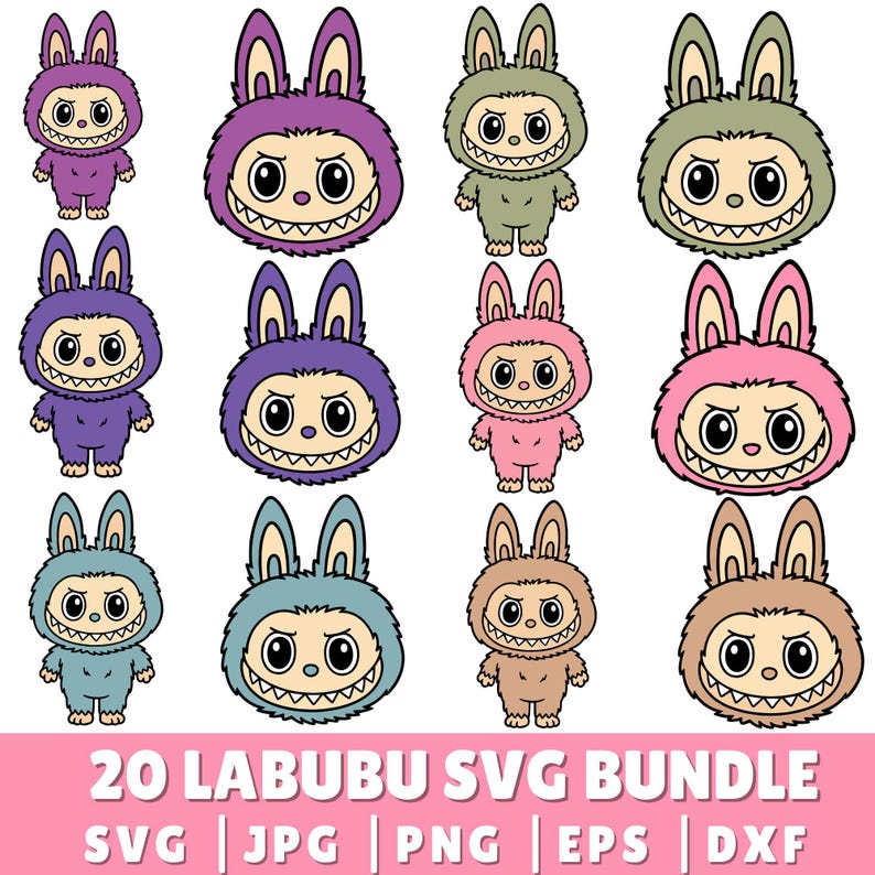 Labubu Designs PNG, Vector Digital File for Cricut, Laser Cut La Bubu ...
