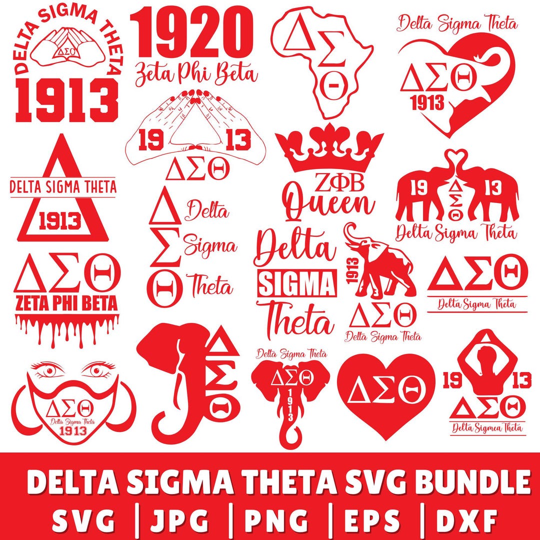 Delta Sigma Theta SVG Bundle: Sorority Designs for Cricut & Silhouette ...