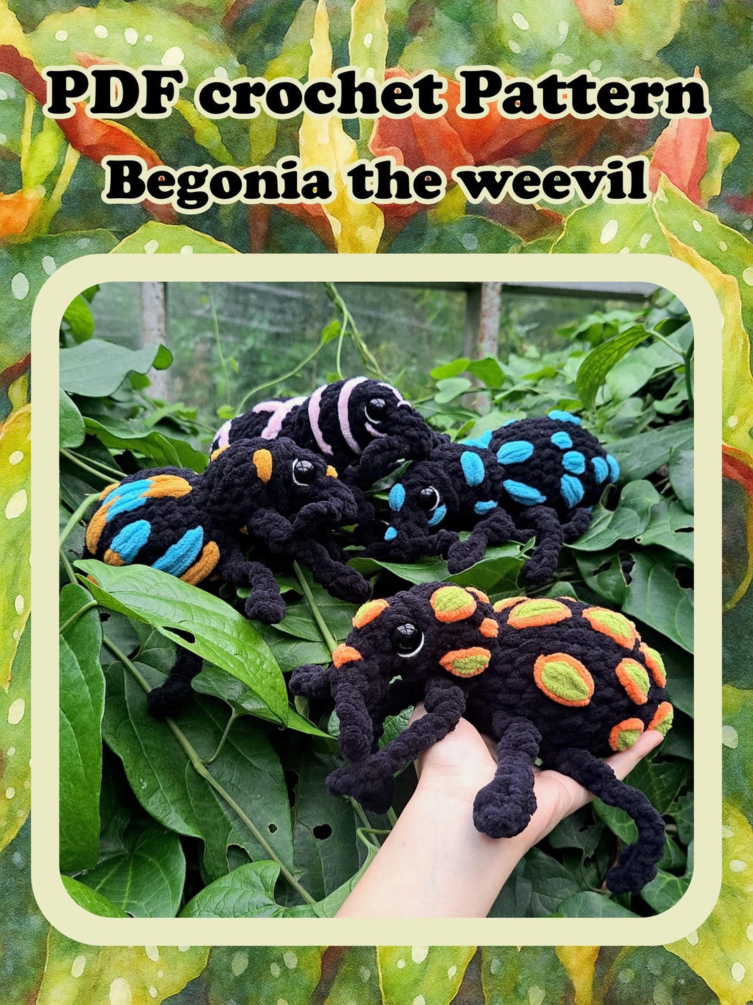 Crochet Weevil || Begonia the Pachyrhynchus Weevil - PDF Pattern ...