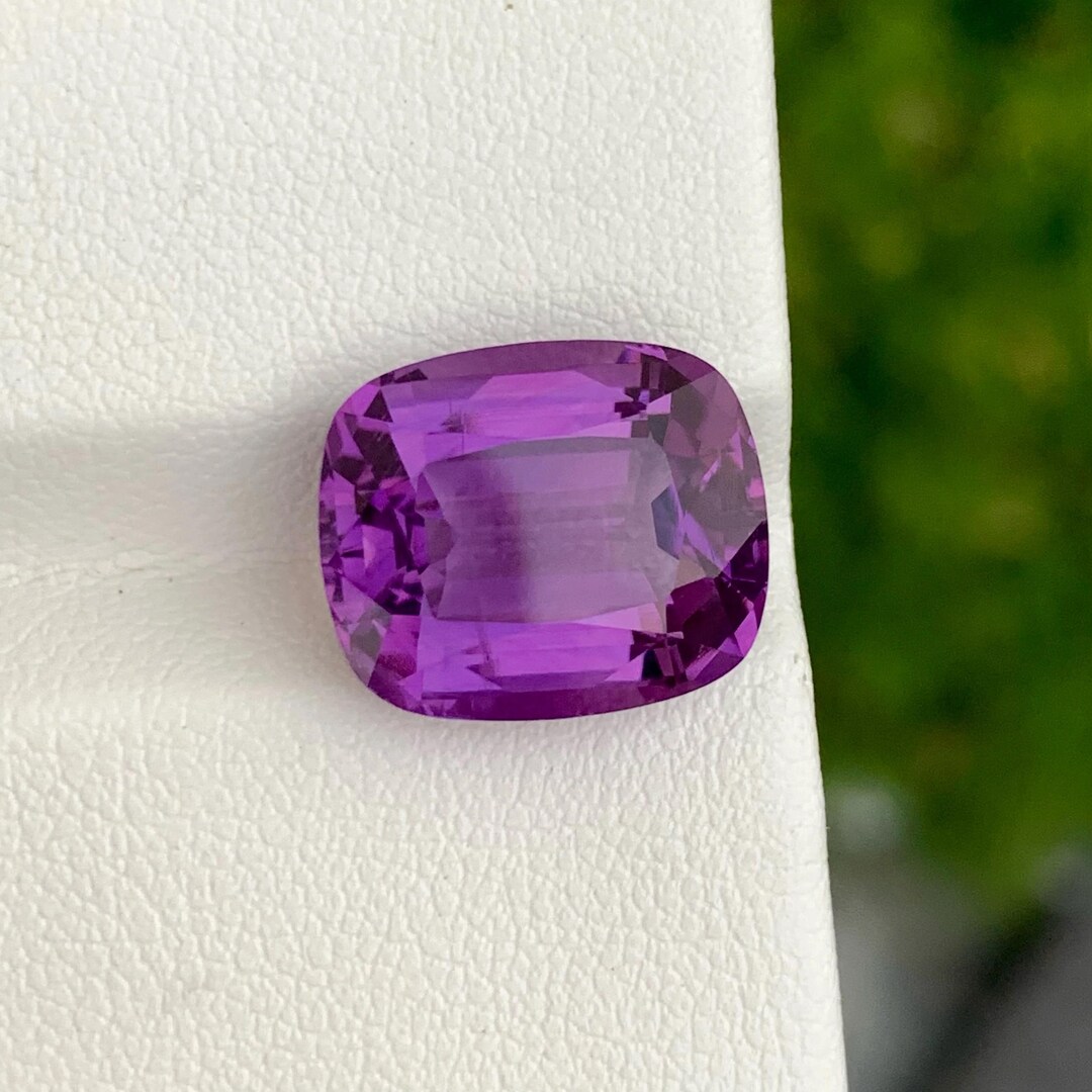 Natural Rich Color Brazilian Amethyst, Eye Clean Fancy Cushion Cut ...