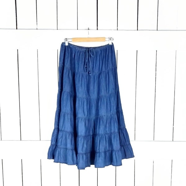 Bohemian Jean Skirt - Etsy