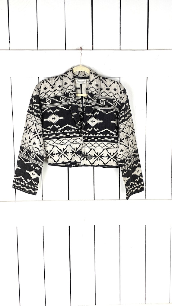 Vintage Flashback woven cotton Southwestern Aztec cro… - Gem