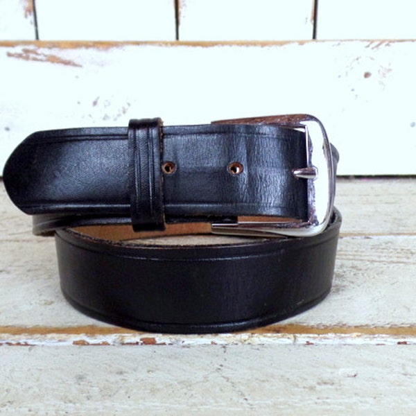 Vintage Leather Belt - Etsy