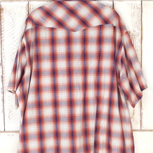 Vintage Wrangler Checkered Plaid Western Button Down Rancher Shirt ...