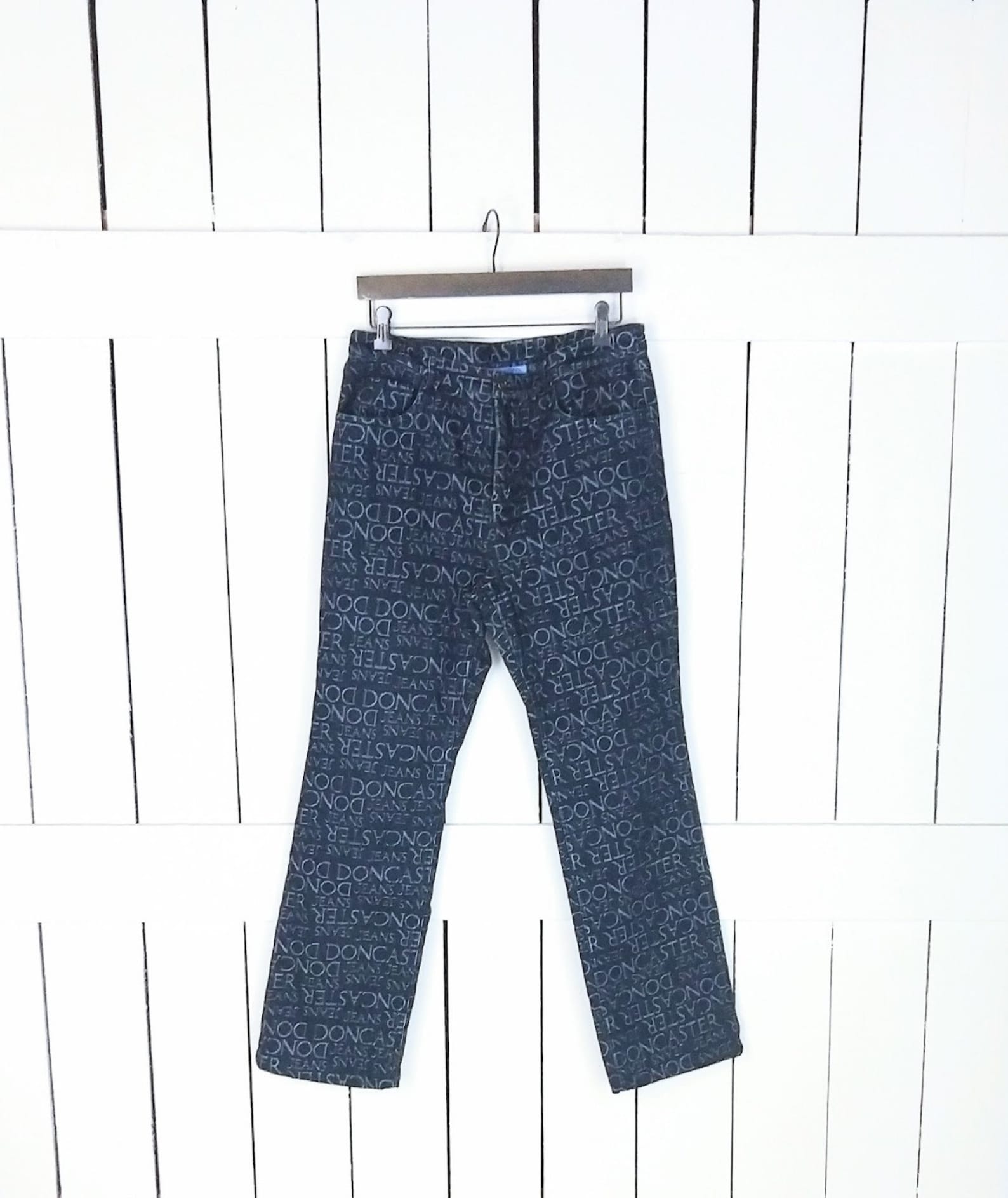 Vintage Don Caster Blue/white High Waisted Denim Jeans/don | Etsy