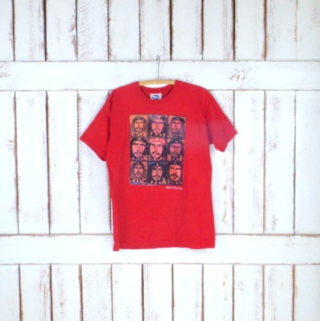 Red Raul Martinez Che America Cotton Tshirt/90s Red Graphic Tee/xlarge ...