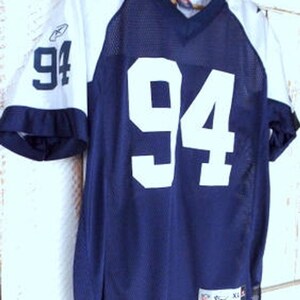 Blue/white Nylon Mesh NFL Football Jersey/94 Banchard Jersey/reebok ...