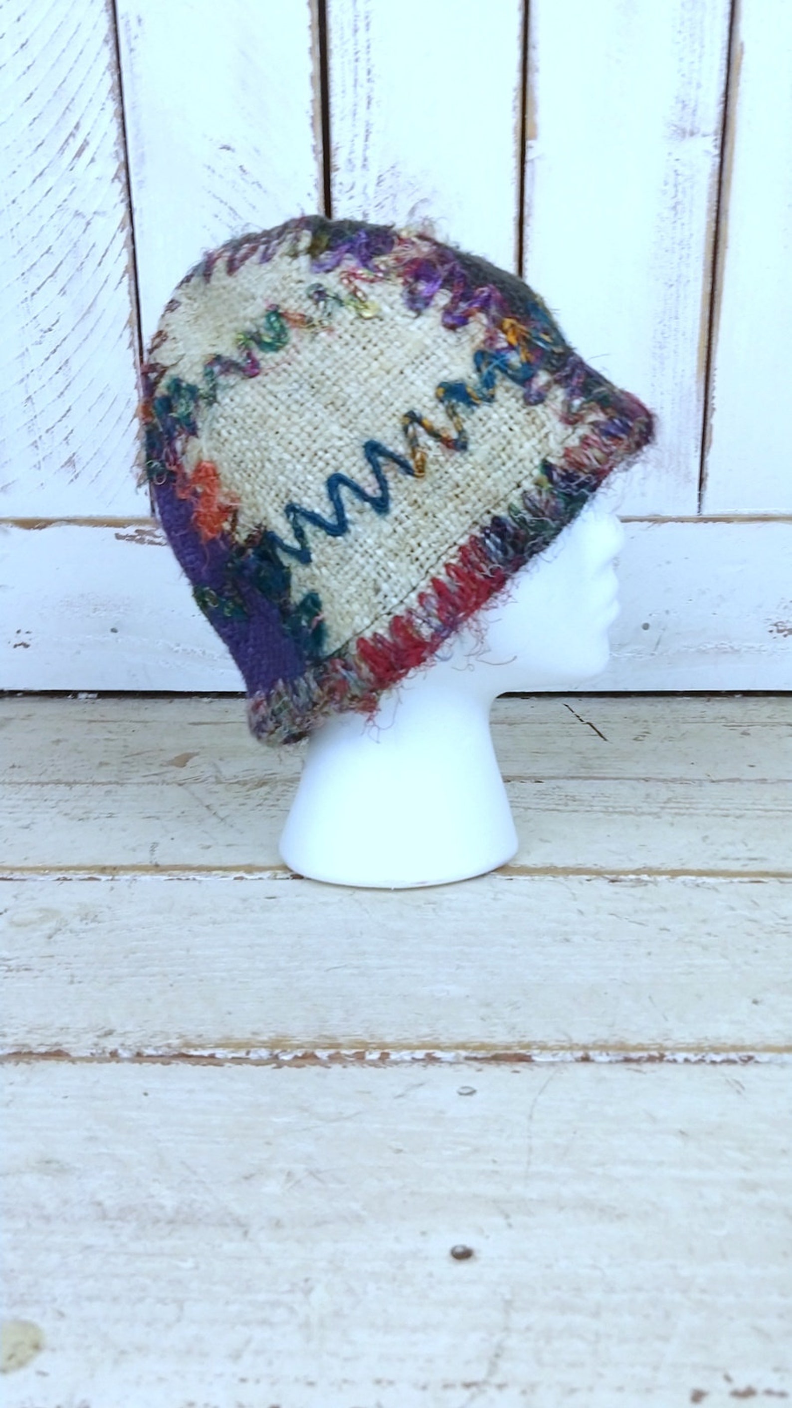 Vintage Woven Hemp Hat/knit Hemp Skull Cap/hemp - Etsy