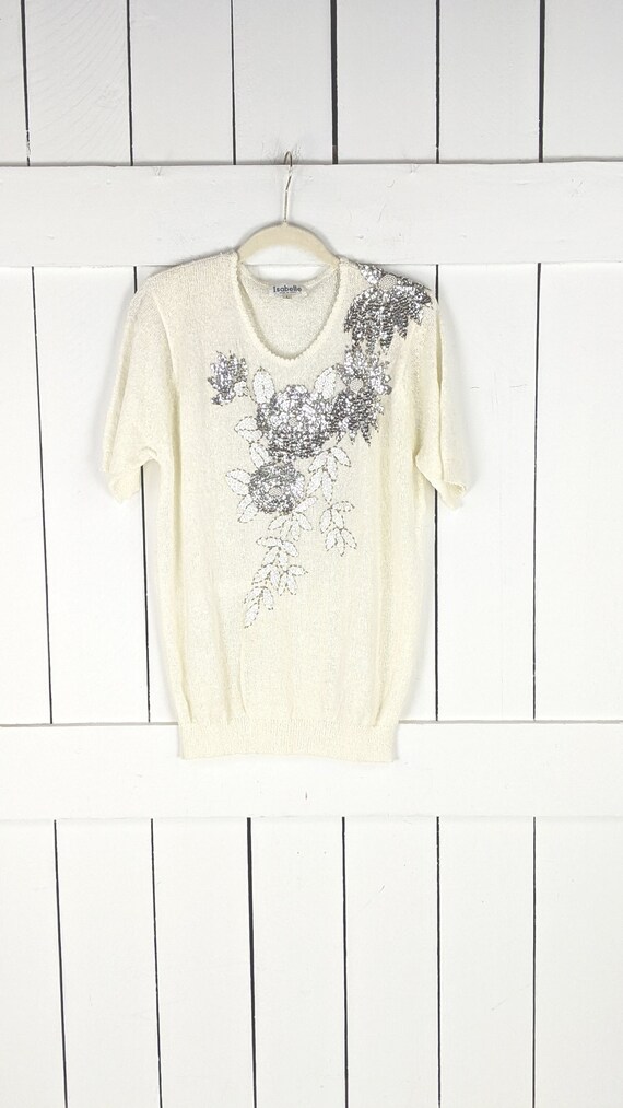 Vintage silver sequin sweater - Gem