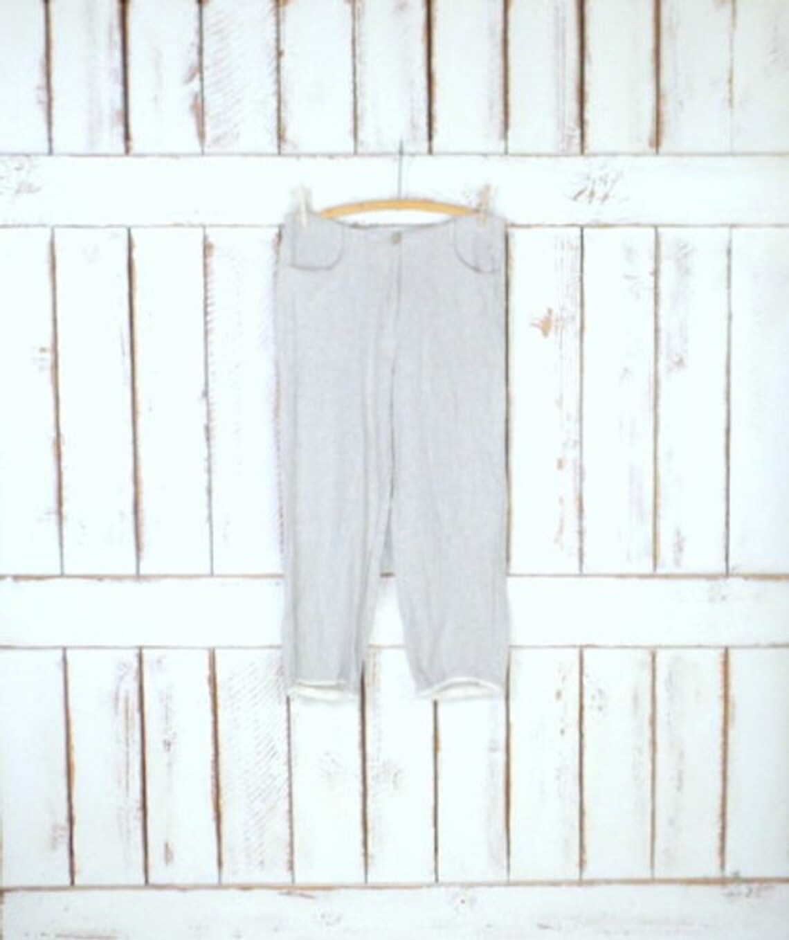 90s Vintage Light Tan/beige Woven Rayon Capri Pants/stretch Waist Pants ...