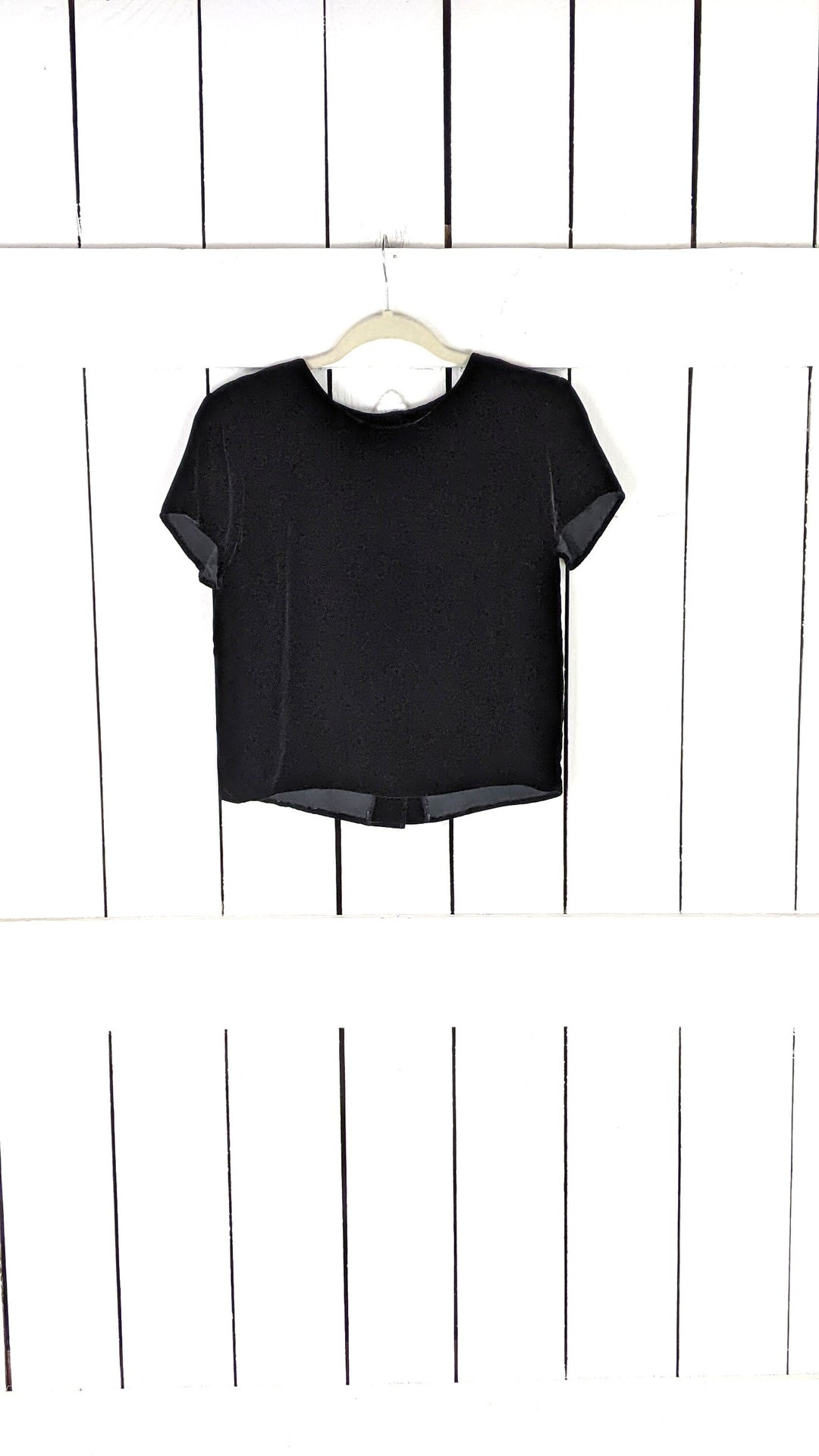 Vintage GAP Black Velour Velvet Short Sleeve Back Button Down Top - Etsy