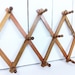 Vintage Accordion Wood Coat Coffee Cup Wall Hanging Rack - Etsy