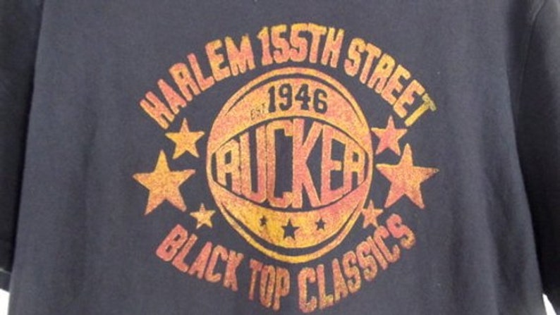Black Basketball Graphic Tshirt/harlem 155th Street Black Top Classic ...