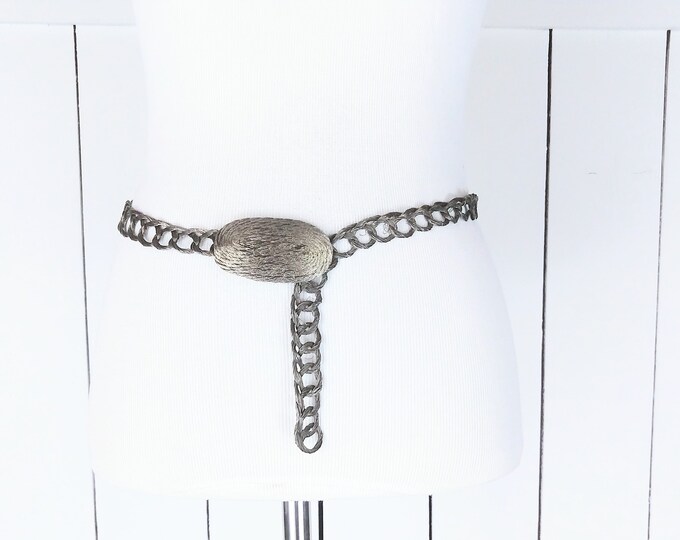 Vintage Silver Metal Wire Mesh Link Chain Belt - Etsy