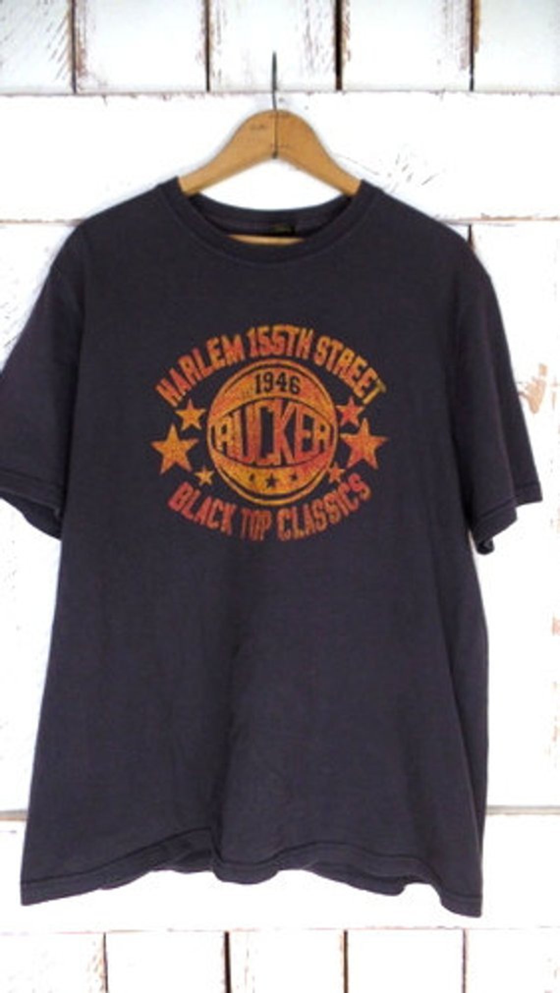 Black Basketball Graphic Tshirt/harlem 155th Street Black Top Classic ...